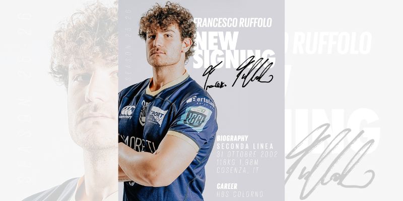 Rugby: il cosentino Francesco Ruffolo passa alle Zebre Parma